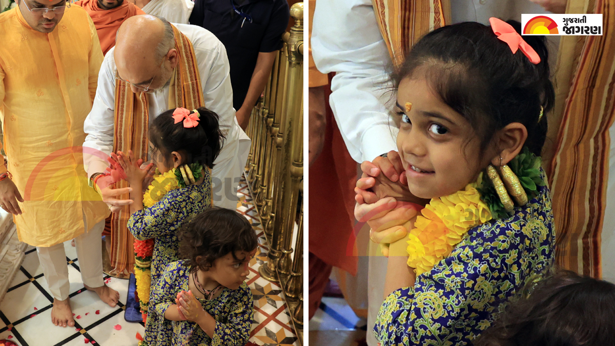 Exclusive: સાળંગપુરધામમાં અમિત શાહે વિશેષ પૂજા કરી, પ્રસાદીનો હાર પૌત્રીને પહેરાવી અનેરો ભાવ ...