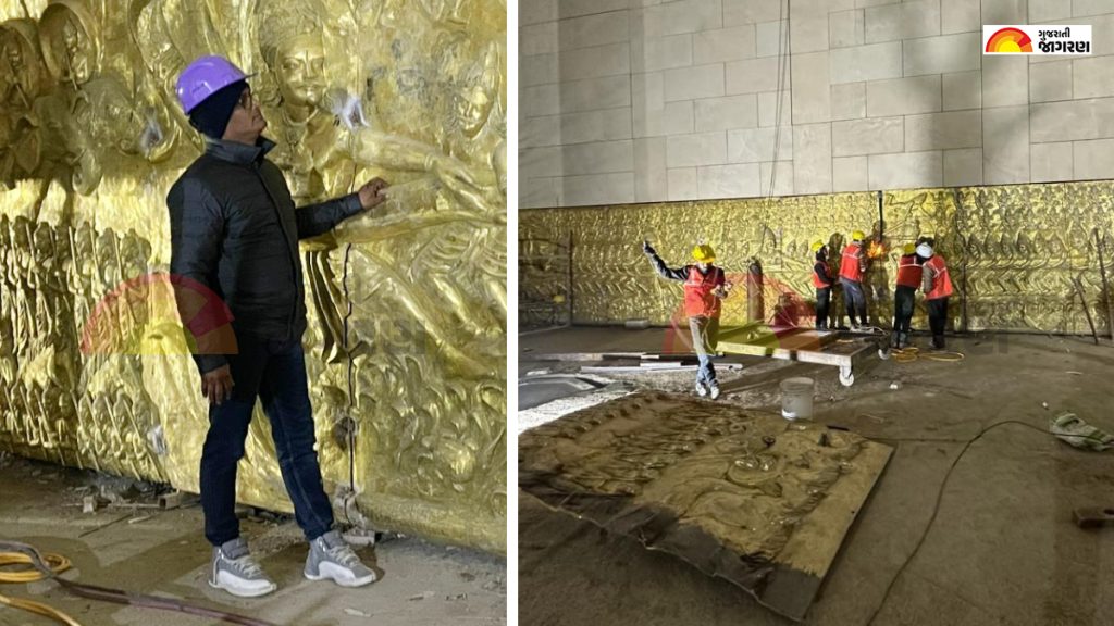 નવી સંસદમાં દરેક ભારતીયોને ગર્વ કરાવે એવું 'સમુદ્રમંથન'નું વિશાળકાય ...