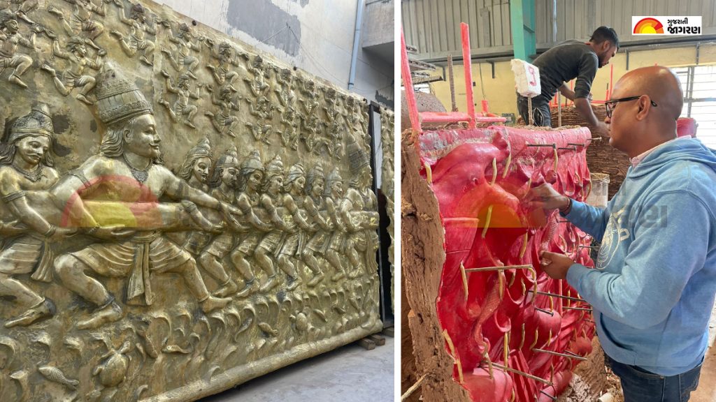 નવી સંસદમાં દરેક ભારતીયોને ગર્વ કરાવે એવું 'સમુદ્રમંથન'નું વિશાળકાય ...