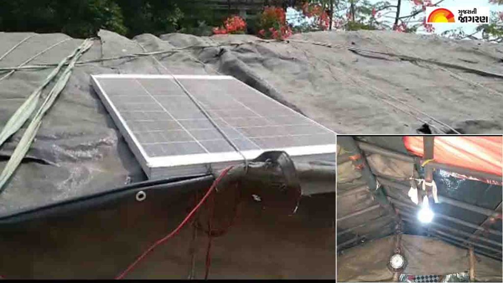 સુરતમાં ઝુપડામાં રહીને સ્ટ્રીટ લાઈટ નીચે ભણતા વિદ્યાર્થીના ઘરે શિક્ષકોએ ...