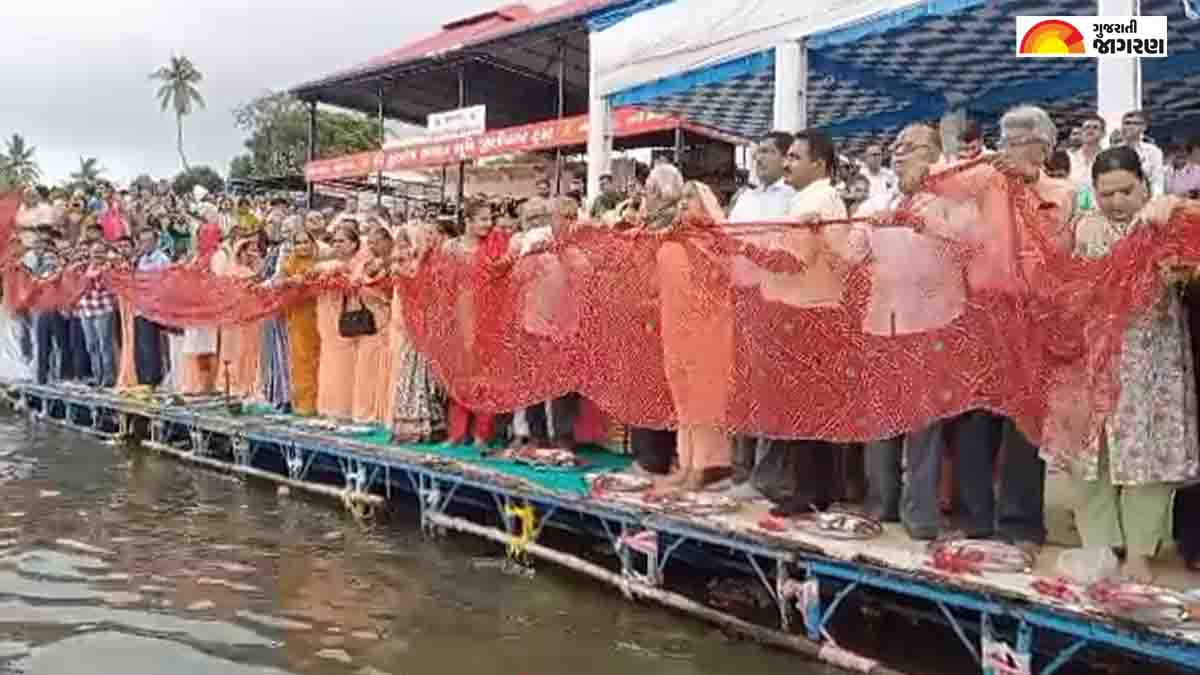 મા તાપી નદીનો આજે જન્મદિવસ, સુરતમા 1100 મીટર ચૂંદણી અપર્ણ કરીને ...