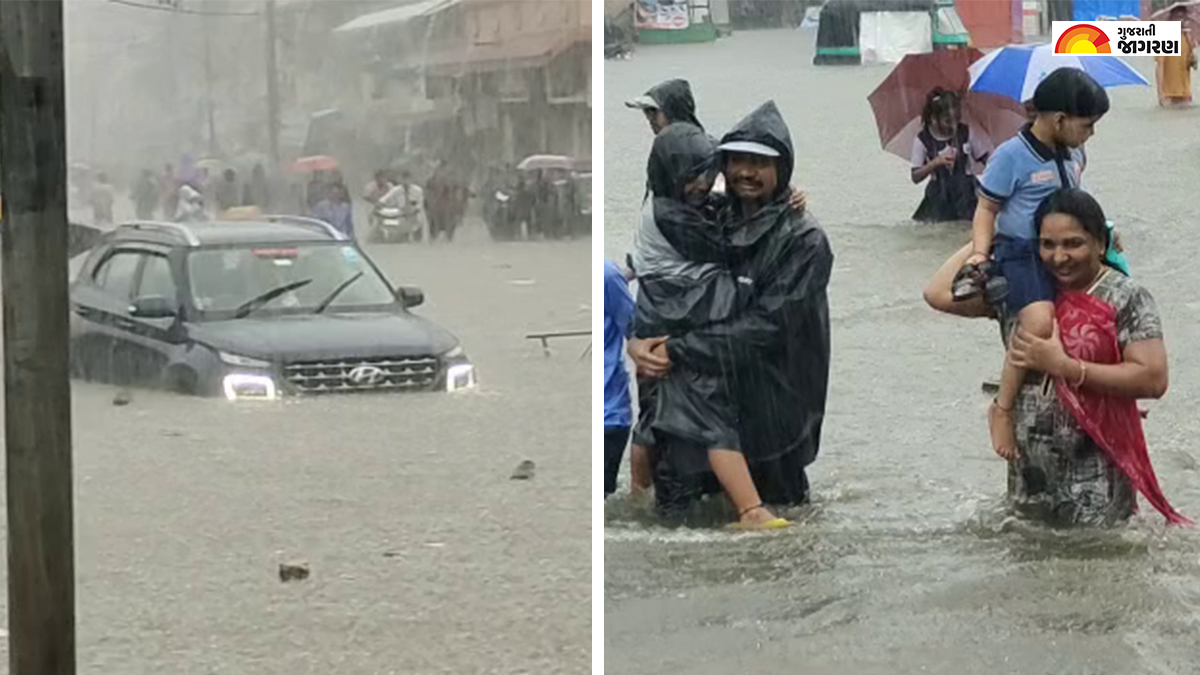 Navsari: નવસારીમાં 6 કલાકમાં 10 ઈંચ વરસાદ બાદ જળબંબાકારની સ્થિતિ ...