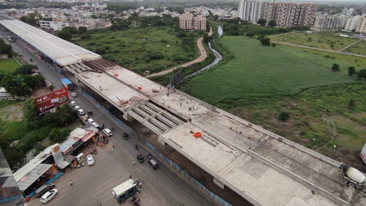Madhapar Chowk flyover in Rajkot nearing completion, may open by ...