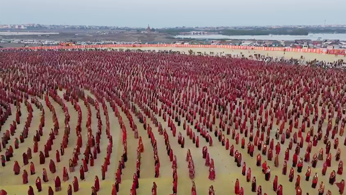 Ahirani Maharas Dwarka: દ્વારકામાં 37 હજાર આહીરાણીના મહારાસનો ડ્રોન ...