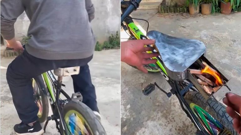 ઠંડીથી બચવા સાયકલની સીટને જુગાડથી બનાવી દીધી 'હૉટસીટ, સાડા 7 લાખથી વધુ ...