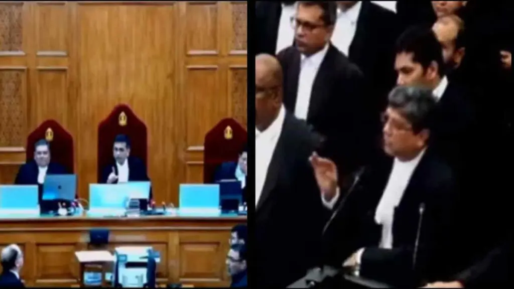 CJI: 'બૂમો ન પાડો'; ઈલેક્ટોરલ બોન્ડની સુનાવણી દરમિયાન ચીફ જસ્ટિસ ... CJI: 'બૂમો ન પાડો'; ઈલેક્ટોરલ બોન્ડની સુનાવણી દરમિયાન ચીફ જસ્ટિસ ...