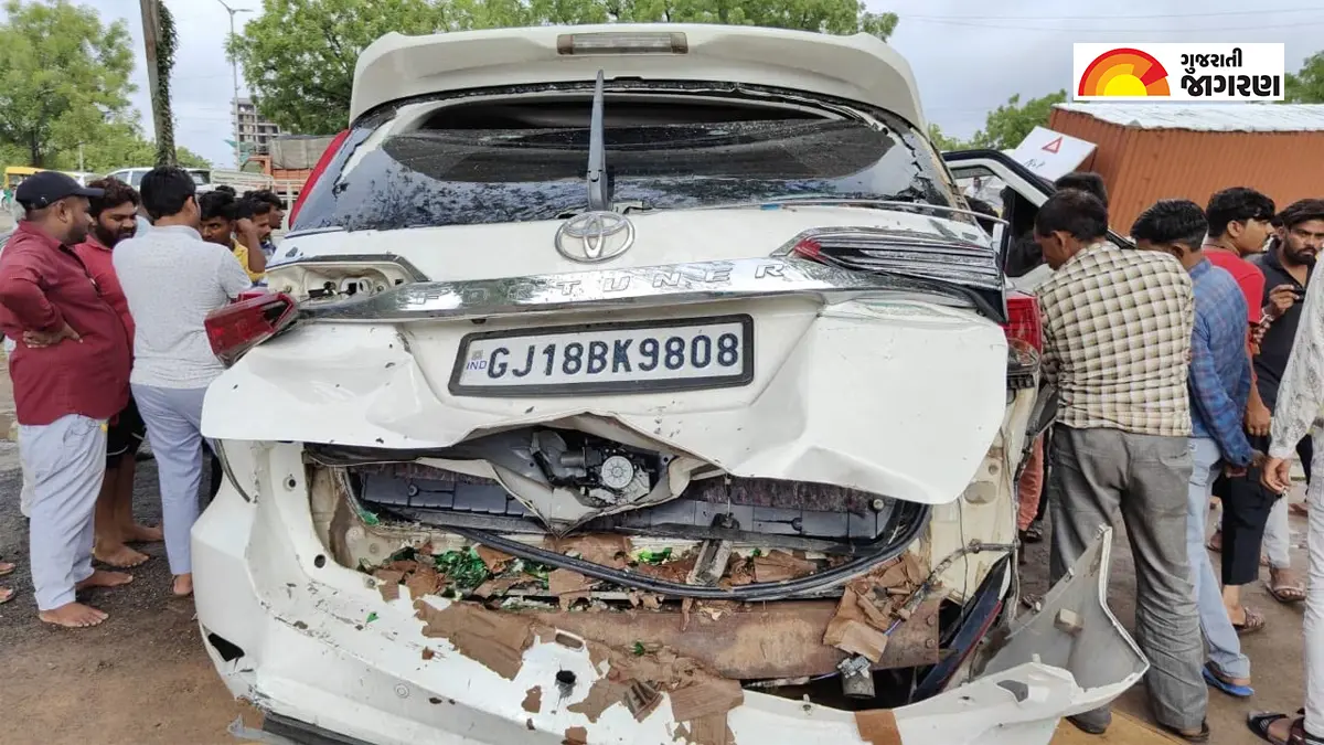 Ahmedabad Car Accident: SP રિંગ રોડ પર ફોર્ચુનર અને થાર કાર વચ્ચે વહેલી ...