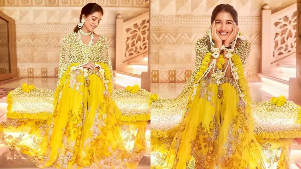 Radhika Merchant Haldi Pics: રાધિકા મર્ચન્ટે હીરા-મોતીથી નહીં ફૂલોથી ...