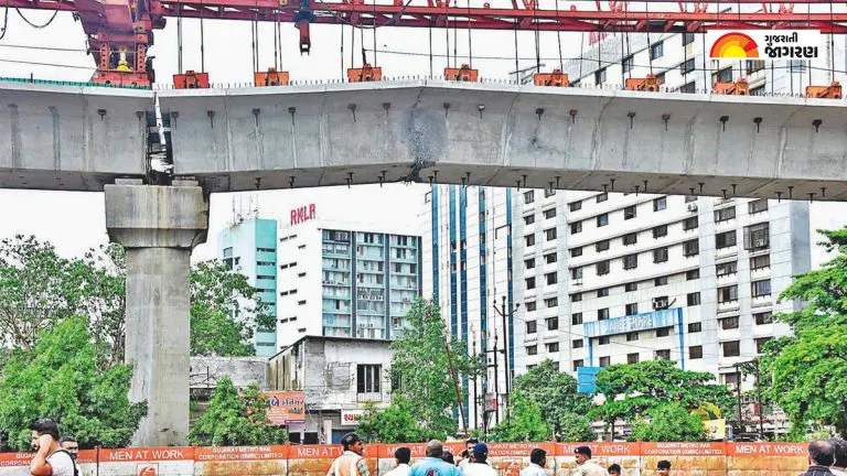 Surat: સુરતમાં મેટ્રોના રૂટ પર બ્રિજના સ્પાનના બે ભાગ થતાં રૂટ ડાયવર્ટ ...