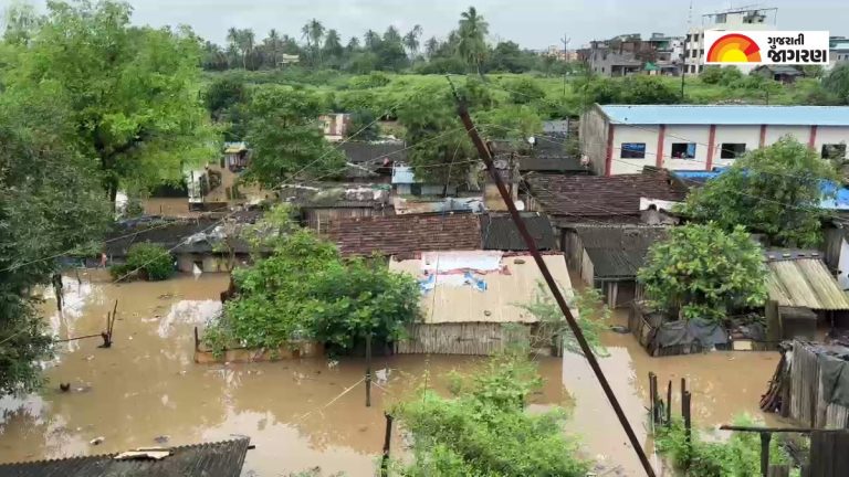 Surat Rain: સુરત જિલ્લાની મીંઢોળા નદી બે કાંઠે, બારડોલીના તલવાડી ...