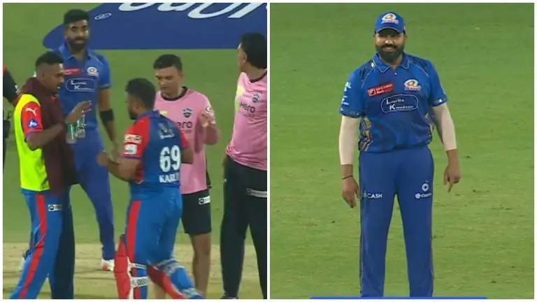 DC Vs MI: જસપ્રીત બુમરાહ અને કરુણ નાયર વચ્ચે લડાઈની મજા લેતા Rohit Sharma, ફની રિએક્શનનો વીડિયો ...