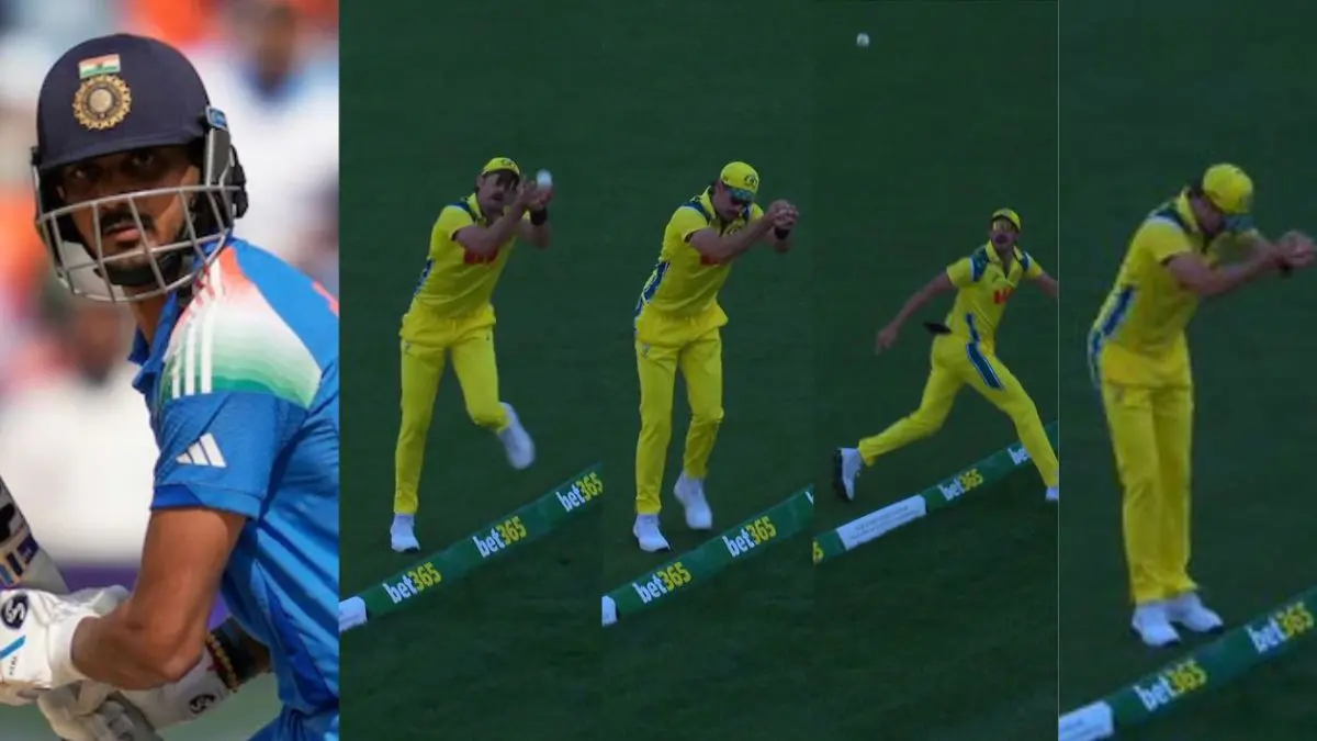 IND vs AUS: મિશેલ સ્ટાર્કે પક્ડયો શાનદાર કેચ, જોતો જ રહી ગયો અક્ષર પટેલ ...