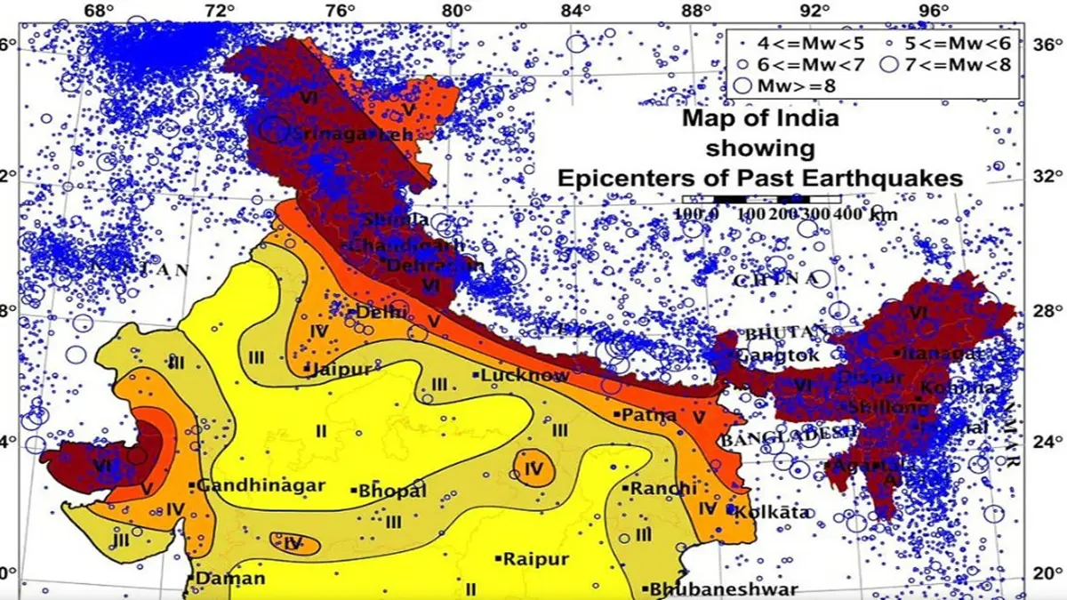 New Earthquake Map 2025: ભારતનો ભૂકંપ નકશો બદલાઈ ગયો; દેશના 61 ટકા ...