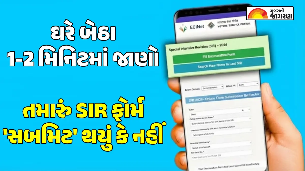 SIR Form: શું તમારું SIR ફોર્મ સબમિટ થઈ ગયું છે? આ રીતે ઘરે બેઠા ચેક ...