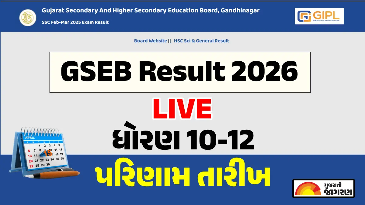 GSEB Result 2026 Date: ધોરણ 10 અને 12ના પરિણામો ટૂંક સમયમાં જાહેર થશે ...